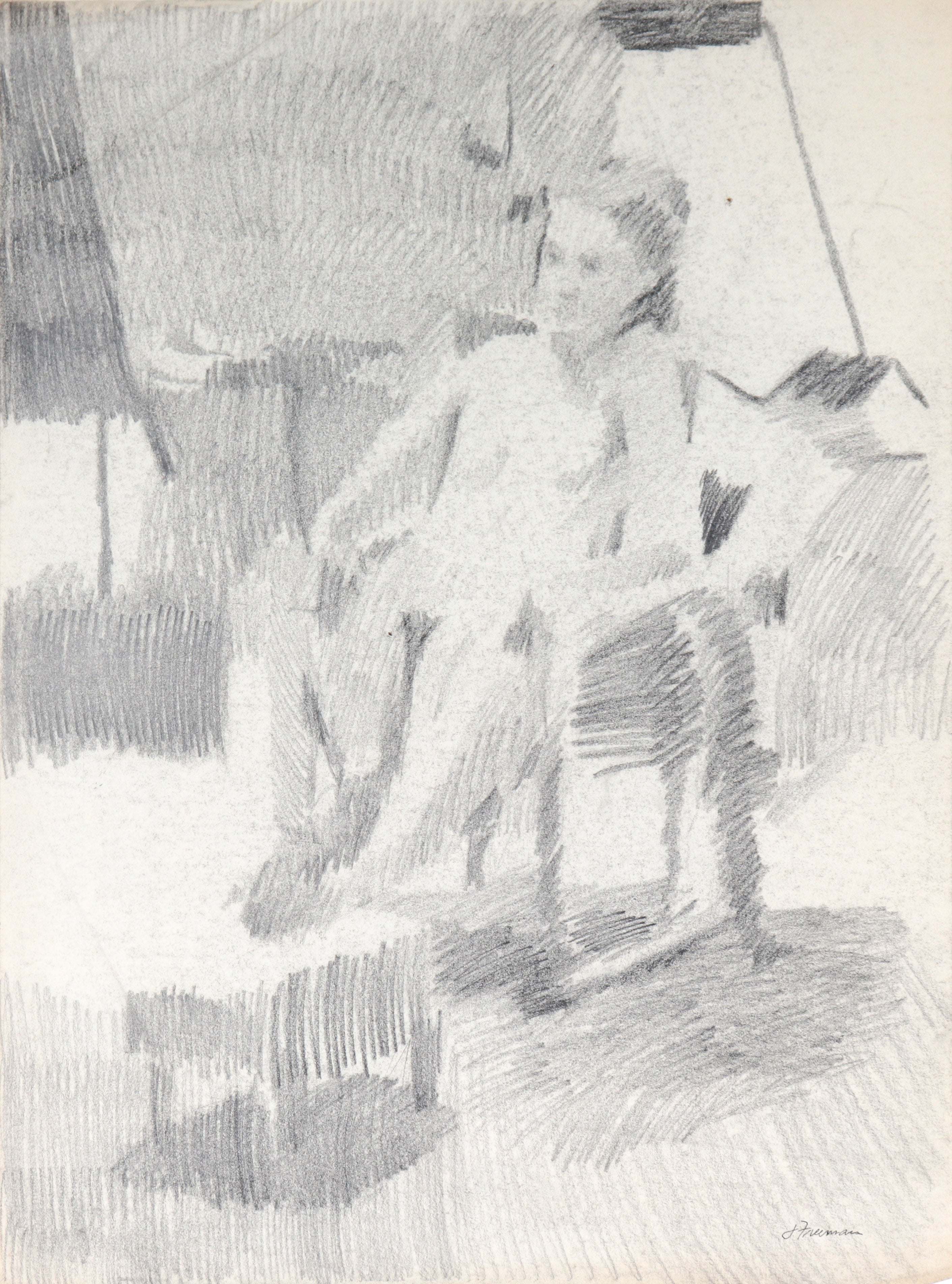 Jack Freeman | Charcoal San Francisco Cafe Scene | July 2, 1985 - Lost ...