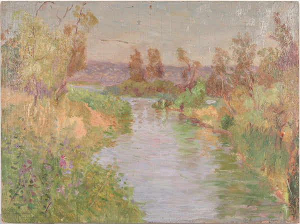 Duncan Davidson | Idyllic River Scene | 1900-30s Oil on Board - Lost ...
