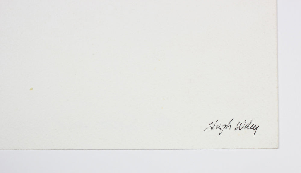 Hugh Wiley | Nighttime Moon & Sky | Watercolor 20th C. - Lost Art Salon