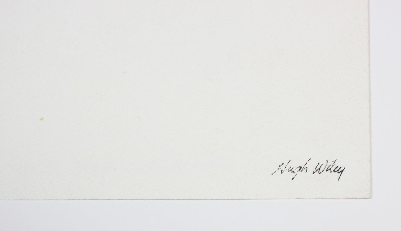 Hugh Wiley | Nighttime Moon & Sky | Watercolor 20th C. - Lost Art Salon