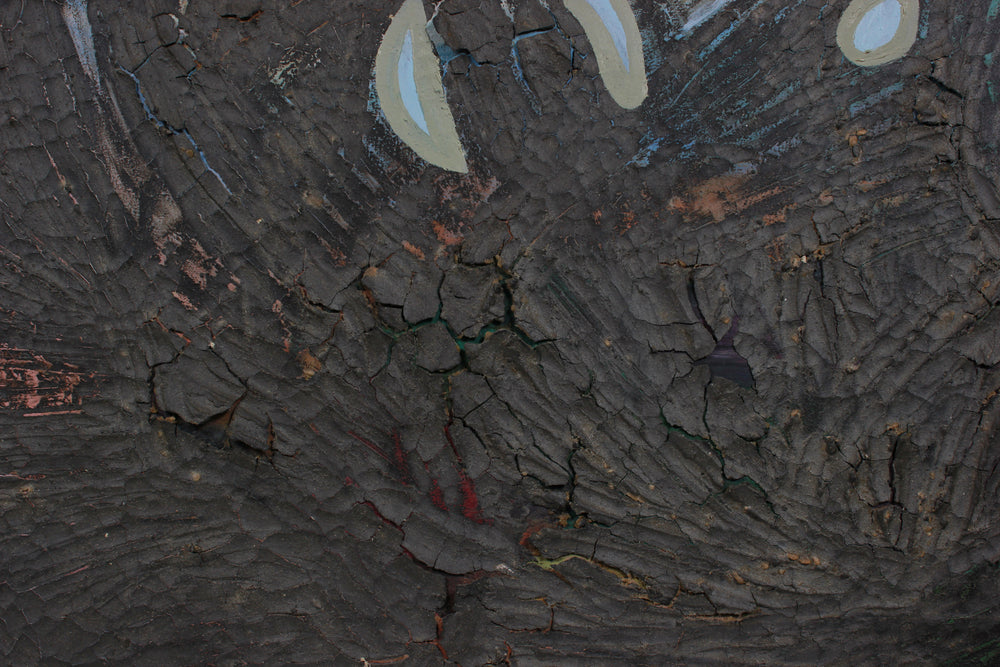 Gaetan Caron | "Indigenous Icon" | 2019 Oil & Clay Collage - Lost Art Salon