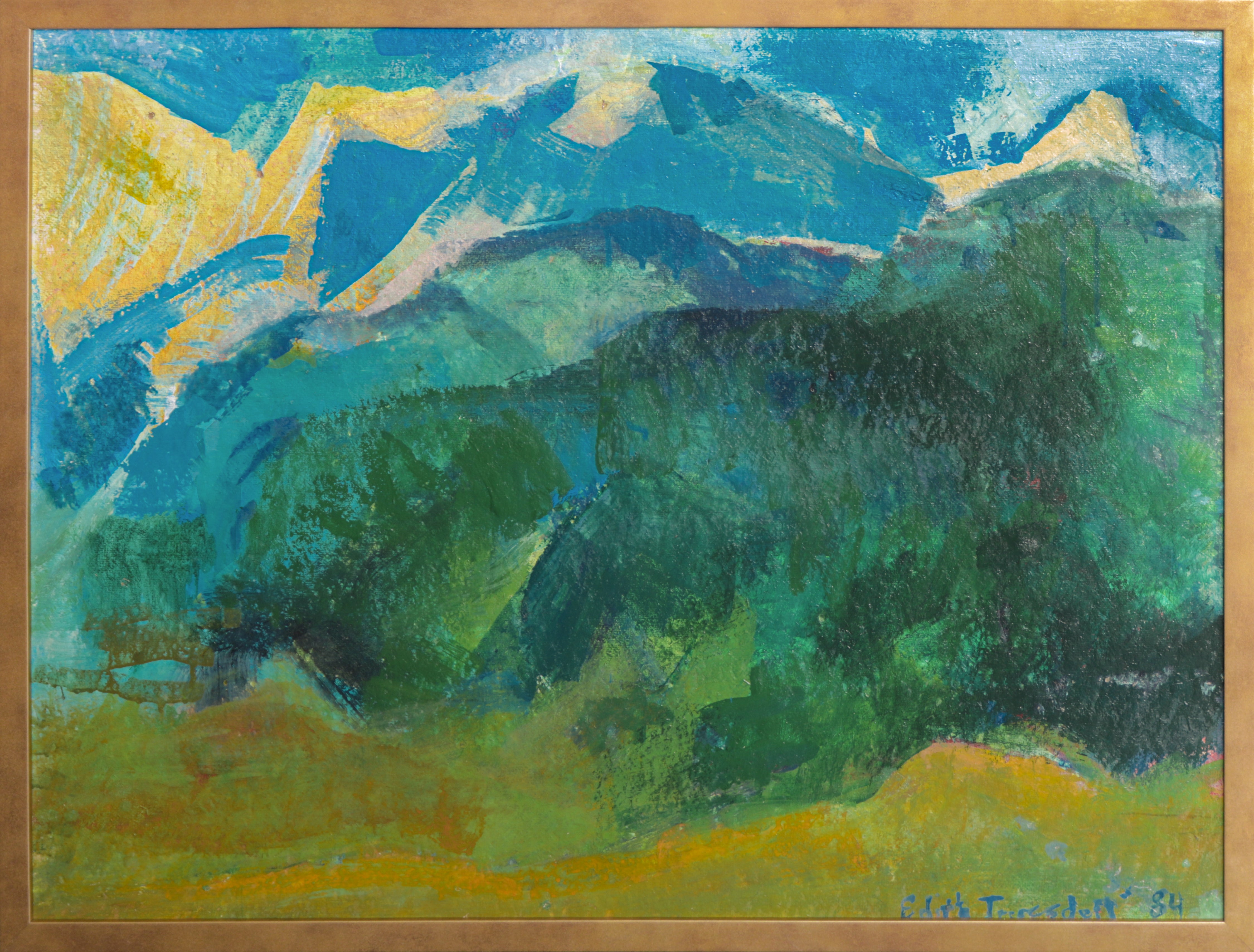 Edith Park Truesdell | "Spruce Forest" | 1982 Acrylic Landscape - Lost ...