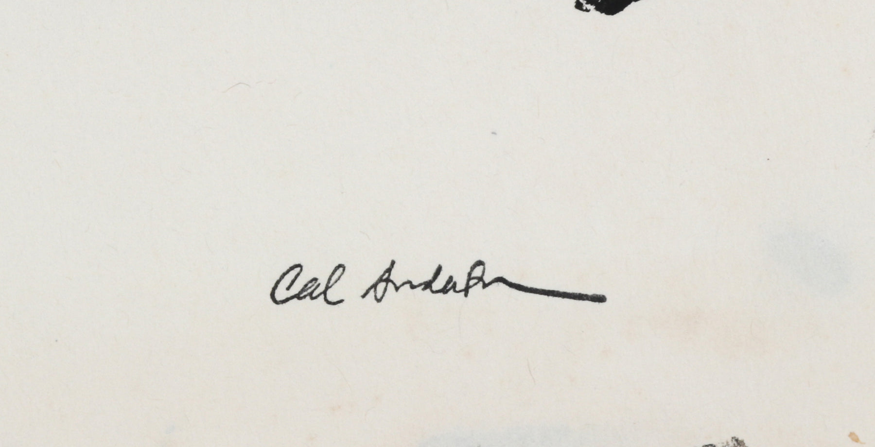 Calvin Anderson | Modernist Abstract in Black | 1940-50s Tempera Paint ...