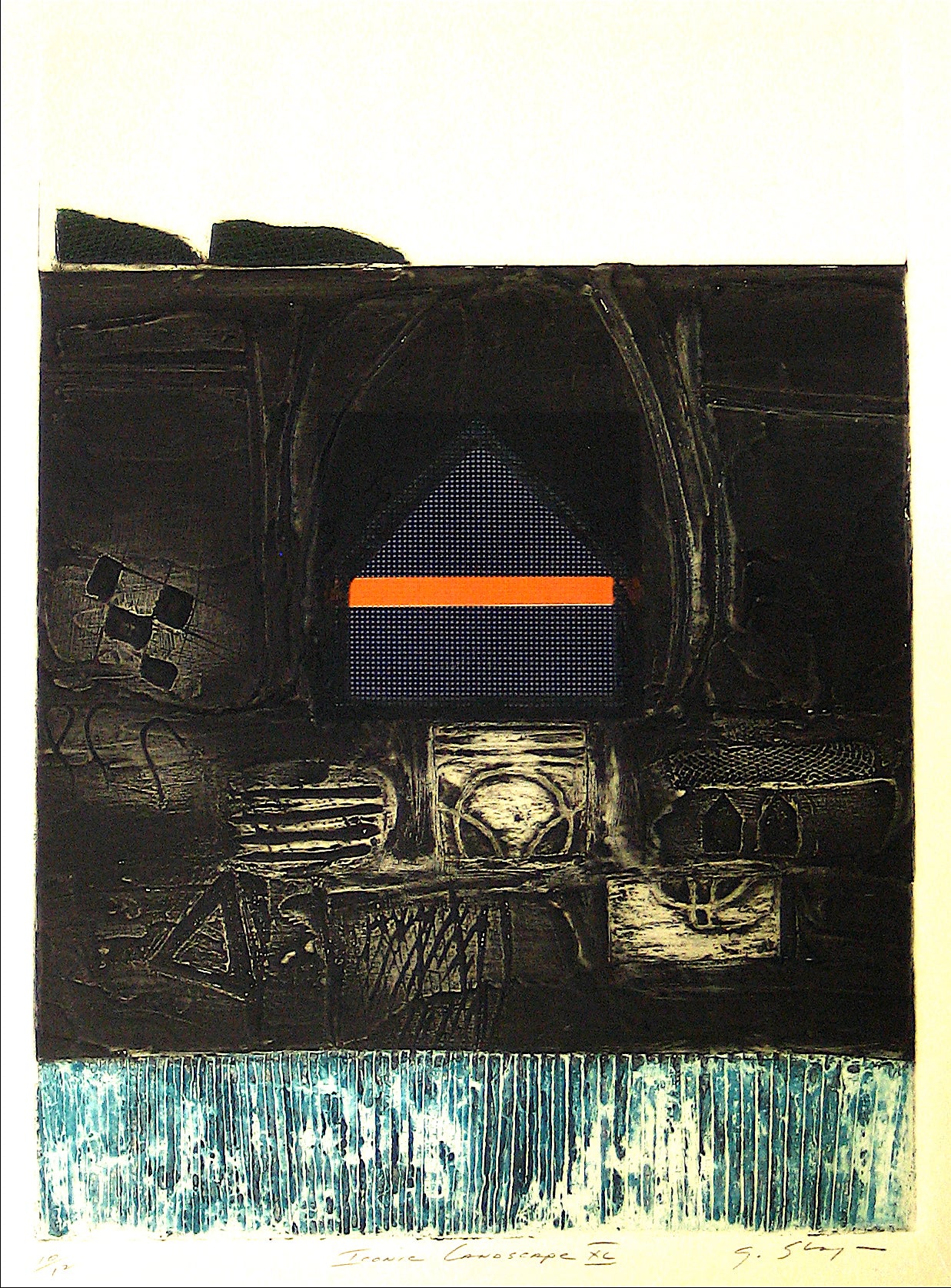 Gary L. Shaffer | Iconic Landscape 20 | 1968 Collograph - Lost Art Salon