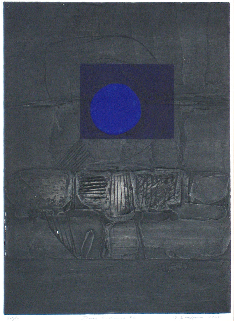 Gary L. Shaffer | Iconic Landscape 20 | 1968 Collograph - Lost Art Salon