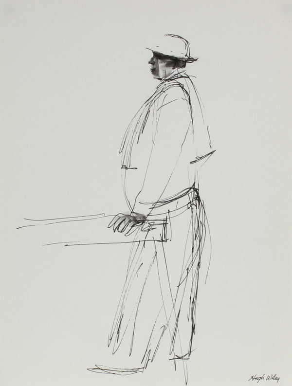Hugh Wiley | Construction Worker on Break | 1974 Ink - Lost Art Salon